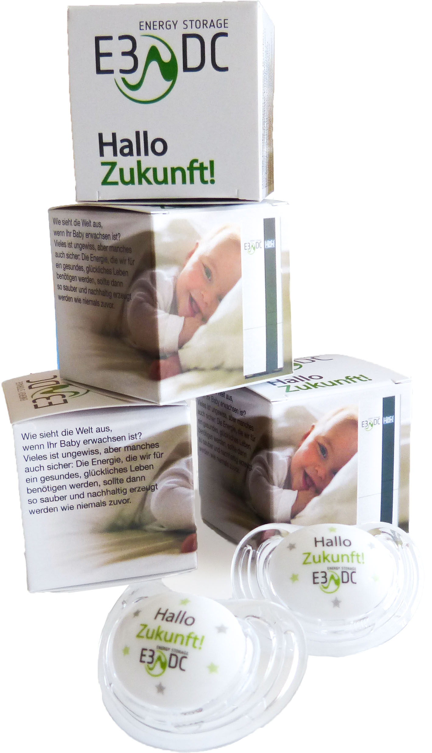 Babyschnuller mit Logo - E3DC - Hager Energy GmbH - Werbeschenk